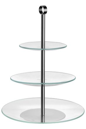 Leonardo Etagere Cena, Glas, rund, 26.60x36.00x26.60 cm, zerlegbar, Tischkultur & Servieren, Etageren