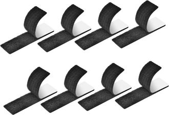 BESTONZON 8 St&uuml;ck Teppichstopper Klebepads mit Haftverschluss 50x100mm Schwarz Abnehmbar und Wiederverwendbar f&uuml;r Sofa und Teppichfixierung Im Haushalt