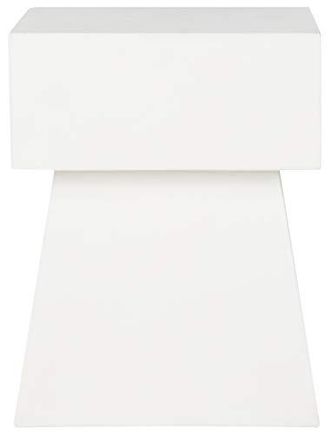 Safavieh Table dAppoint Ext&eacute;rieure Moderne C&eacute;ramique, Blanc