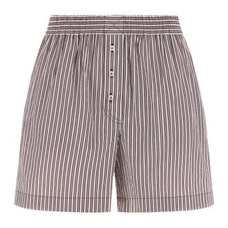 Brunello Cucinelli Shorts im Pyjamastil mit Monili - - Shorts - Damen - Rot - XS