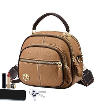 Generic Sac fourre-tout en cuir, sac de ceinture en cuir multifonctionnel, sac &agrave; bandouli&egrave;re moderne pour filles, sac de courses pour femme avec grande capaci