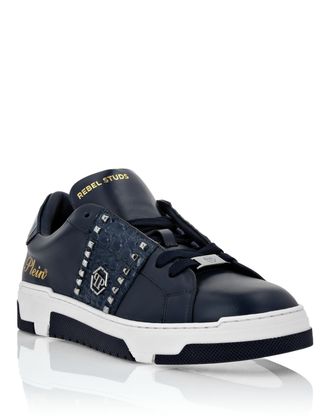Philipp Plein Low Top Sneakers Mix Strass Cocco