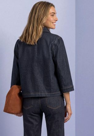 Street One Jeansbluse 3/4-Arm Hemdbluse mit Knopfleiste