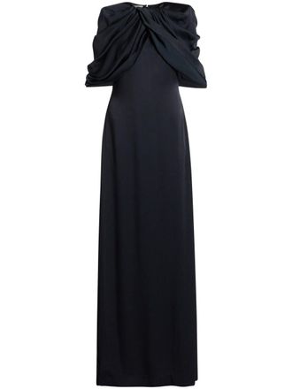 Stella McCartney robe à manches drapées - Noir