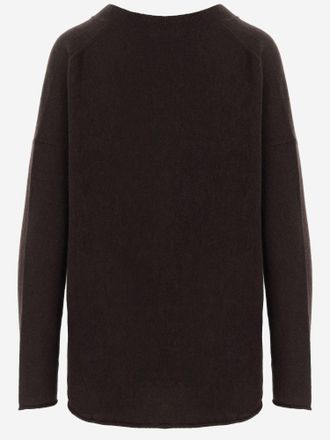 Allude Womens Cashmere Sweater Dark Brown
