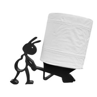 Generico Schwarzer Toilettenpapierhalter - niedliche lustige Dekoration in Form von Taschentuchspender mit mattem Finish, Badezimmer-Organizer | Besonderes Zub