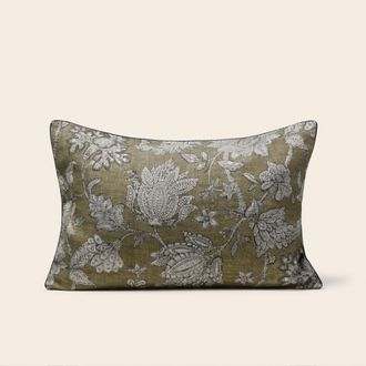 Madura Housse De Coussin Lilivati Olivine et gris - VERT