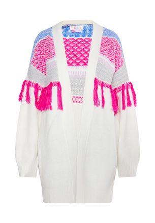 Izia Strickjacke Damen Wollwei&szlig; rosa
