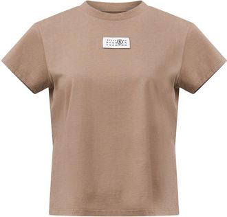 Maison Margiela T-Shirt aus Baumwolljersey - Nude