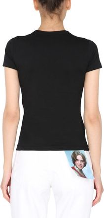 Raf Simons Crew Neck Front Print T-Shirt - Black