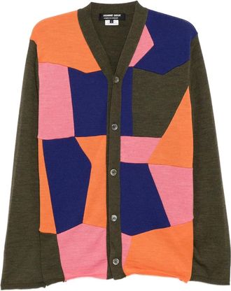 Comme Des Garçons cardigan à imprimé géométrique - Marron