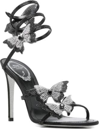 Rene Caovilla Femme, Chaussures, Noir, Taille: 37 1/2 EU Cleo Sandal 105