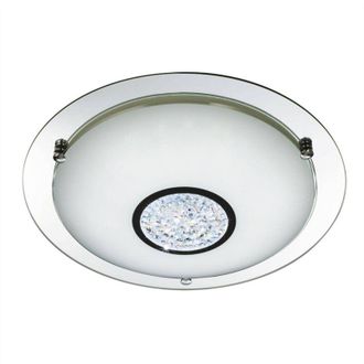 Searchlight Bathroom - Integrierte LED-Badezimmersp&uuml;lung Decke Chrom, Spiegel IP44 - Searchlight