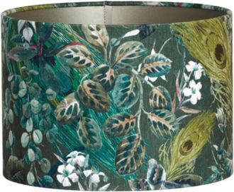 Light & Living Abat-jour - Xenia Flora - vert - textile - ø - Light&living