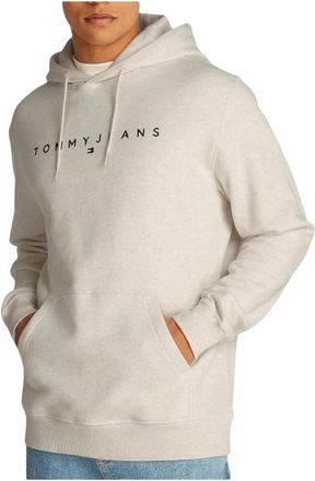 Tommy Jeans Linear Logo Hoodie - - Sweatshirts & Hoodies - Herren - Grau - 2XL