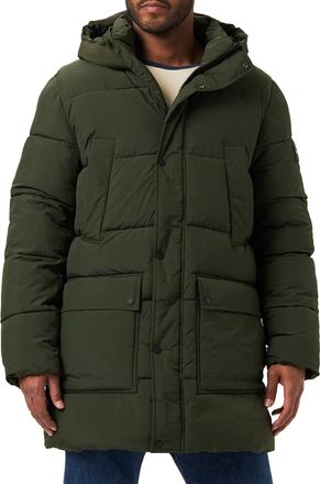 Calvin Klein Jeans Calvin Klein Herren Crinkle Nylon Longlength Puffer Padded Jackets, dark olive, S