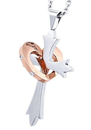 Firetti Halskette Kreuz & Herz