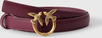 Pinko Love Birds G&uuml;rtel aus Kalbsleder mit Monogramm-Metallschnalle