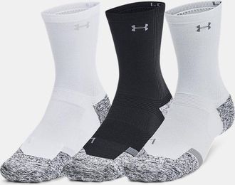 Under Armour ArmourDry Pro Halbhohe Crew-Socken im 3er-Pack, unisex Schwarz / Weiß / Castlerock XL