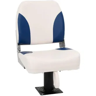 vidaXL Vidaxl - Ensemble de si&egrave;ges de bateau pliables 2 pcs bleu et blanc