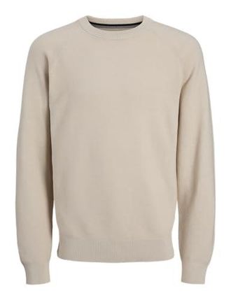Jack & Jones Jcoarvid Knit Crew Neck, Beige Clair, L Homme