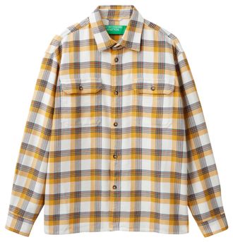 Benetton Hemd, gelb, Large