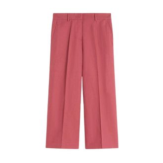 Max Mara Cropped Weitbein-Hose - - Trousers - Damen - Rot - XS