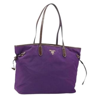 Prada unisex, Pre-owned, Violet, Taille: ONE Size Sac cabas en nylon Pre-owned
