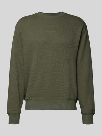Tommy Jeans Regular Fit Sweatshirt mit Waffel-Struktur