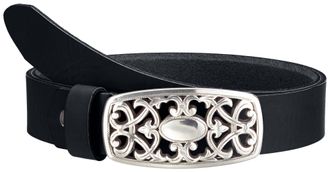 MGM Damen Gürtel Ornament, 1908, Einfarbig, Gr. 100 cm, Blau (marine 950-5)