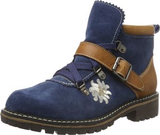 Andrea Conti Hirschkogel Damen 3002727 Kurzschaft Stiefel, Blau (Jeans/Cognac 359)