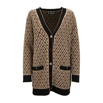 Elisabetta Franchi Femme, Pulls, Brun, Taille: 40 FR Cardigan Boutonn&eacute;