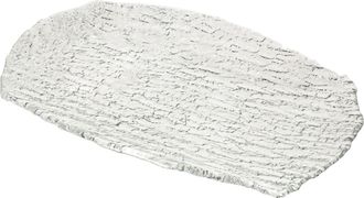 Van Well St Tropez Servierplatte aus Glas I rechteckig I (LxB) 35,5x23cm I mit Struktur und Relief I Buffet-Platte für Kastenkuchen, Fingerfood, Fisch & Fleisc