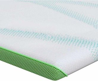vidaXL Matratzenpads Weiß und Grün 80 x 200 cm Vidaxl