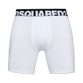 Dsquared2 Homme, Sous-v&ecirc;tements, Blanc, Taille: S Boxers en coton avec logo