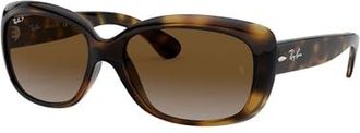 Ray-Ban 4101 Montures de Lunettes, Marron (Light Havana/Greygradientbrownpolar), 58 Femme