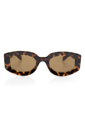 Gucci Sonnenbrille mit Logo - Braun