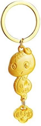 Generic Breloque serpent chinois - Pendentif serpent souvenir 2025 - Porte-cl&eacute;s souvenir chinois de lann&eacute;e lunaire pour hommes, femmes, enfants, Serpent Yuanb