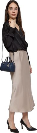 Michael Kors Leather Crossbody Bag - Navy