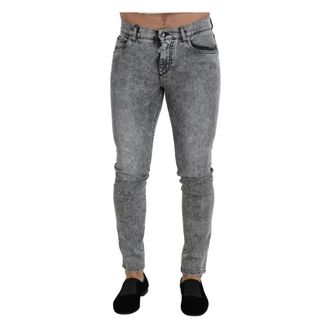 Dolce & Gabbana Homme, Jeans, Gris, Taille: XS Jean Denim Gris Slim Fit Chic