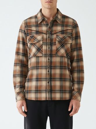 Parosh Chemise &agrave; carreaux P. A.R. O.S. H. en coton avec clous