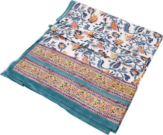 Guru Shop Blockdruck Tagesdecke, Bett & Sofaüberwurf, Handgearbeiteter Wandbehang, Wandtuch - Design 26, Baumwolle, Size:Single 150x200 cm
