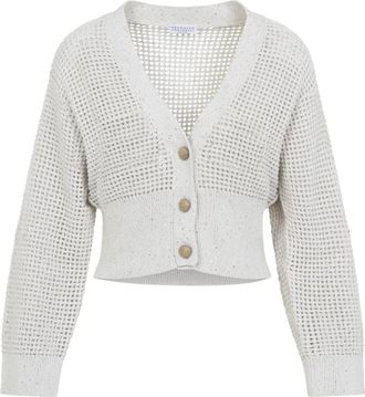 Brunello Cucinelli Femme, Pulls, Beige, Taille: 40 FR Mdv762106 Sweater