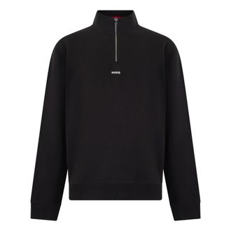 HUGO BOSS Pullover mit Rei&szlig;verschlusskragen - - Sweatshirts & Hoodies - Herren - Schwarzk - L
