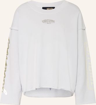 Yippie Hippie Yippie Hippie Oversized-Sweatshirt Mit Pailletten grau