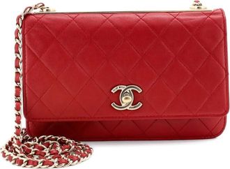 Chanel Trendy CC Wallet on Chain Quilted Lambskin crossbody bag - Rot