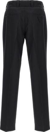 Prada Mens Black Virgin Wool Casual Pants