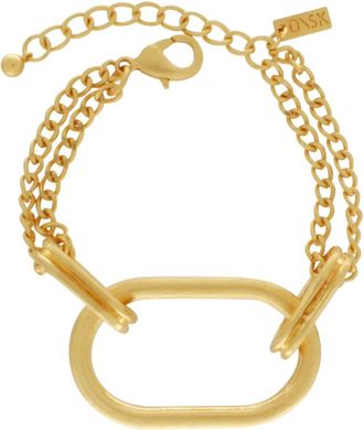 Dansk Copenhagen Tula Kurze Armband mit klobigen ovalen Ringen - - Accessories - Damen - Gelb - ONE SIZE