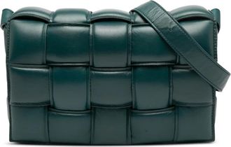 Bottega Veneta sac à bandoulière matelassé Cassette en cuir Nappa Intrecciato (2012-2025) - Vert