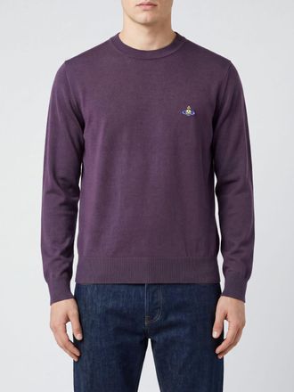 Vivienne Westwood Pull &agrave; col rond en pure laine avec logo Orb brod&eacute;